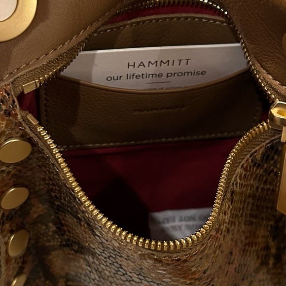 Hammitt | Bags | Hammitt Tony Leather Snakebrushed Gold Crossbody Bag ...
